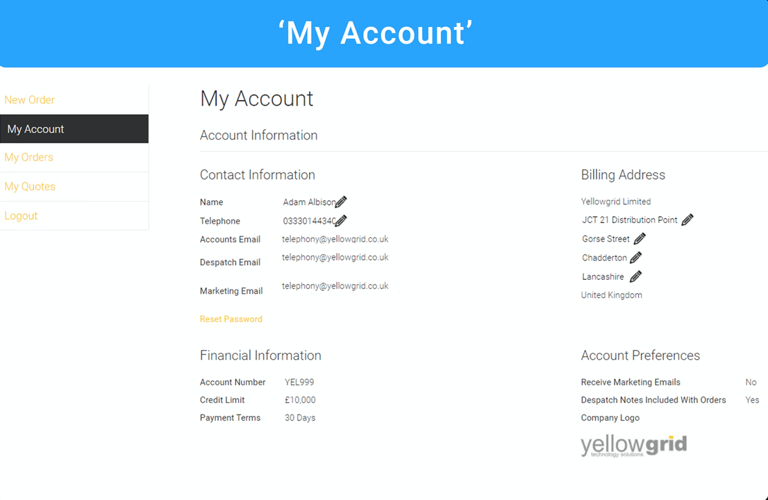 » Placing Orders Through The Customer Portal - Yellowgrid